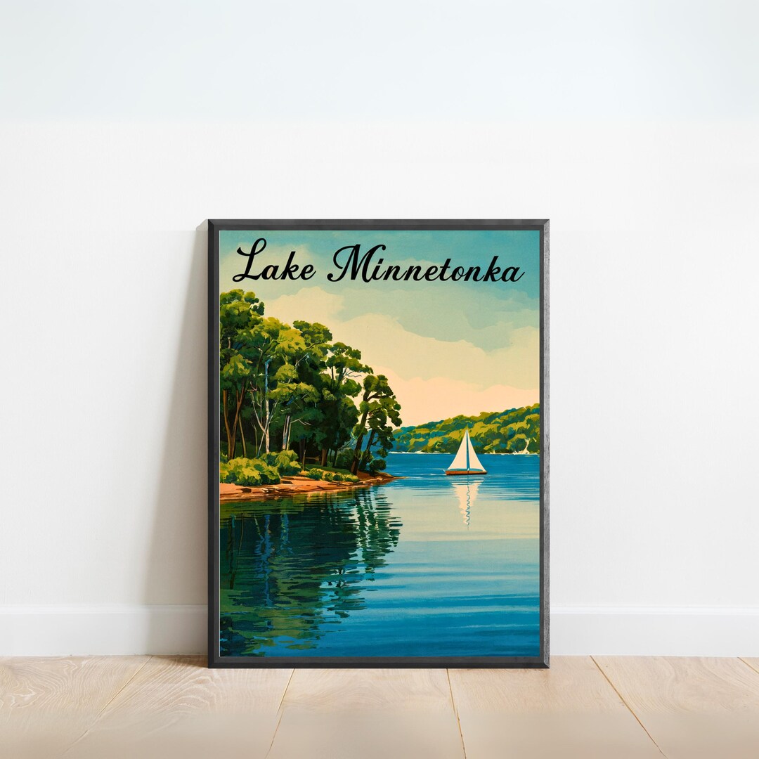 Lake Minnetonka Vintage Travel Poster - Lake Minnetonka Print ...