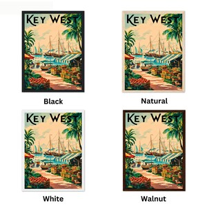 Key West Vintage Travel Poster, Key West Print, Florida Wall Art ...