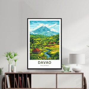 Davao Travel Print - Davao Poster, Philippines Wall Art, Framed Present ...