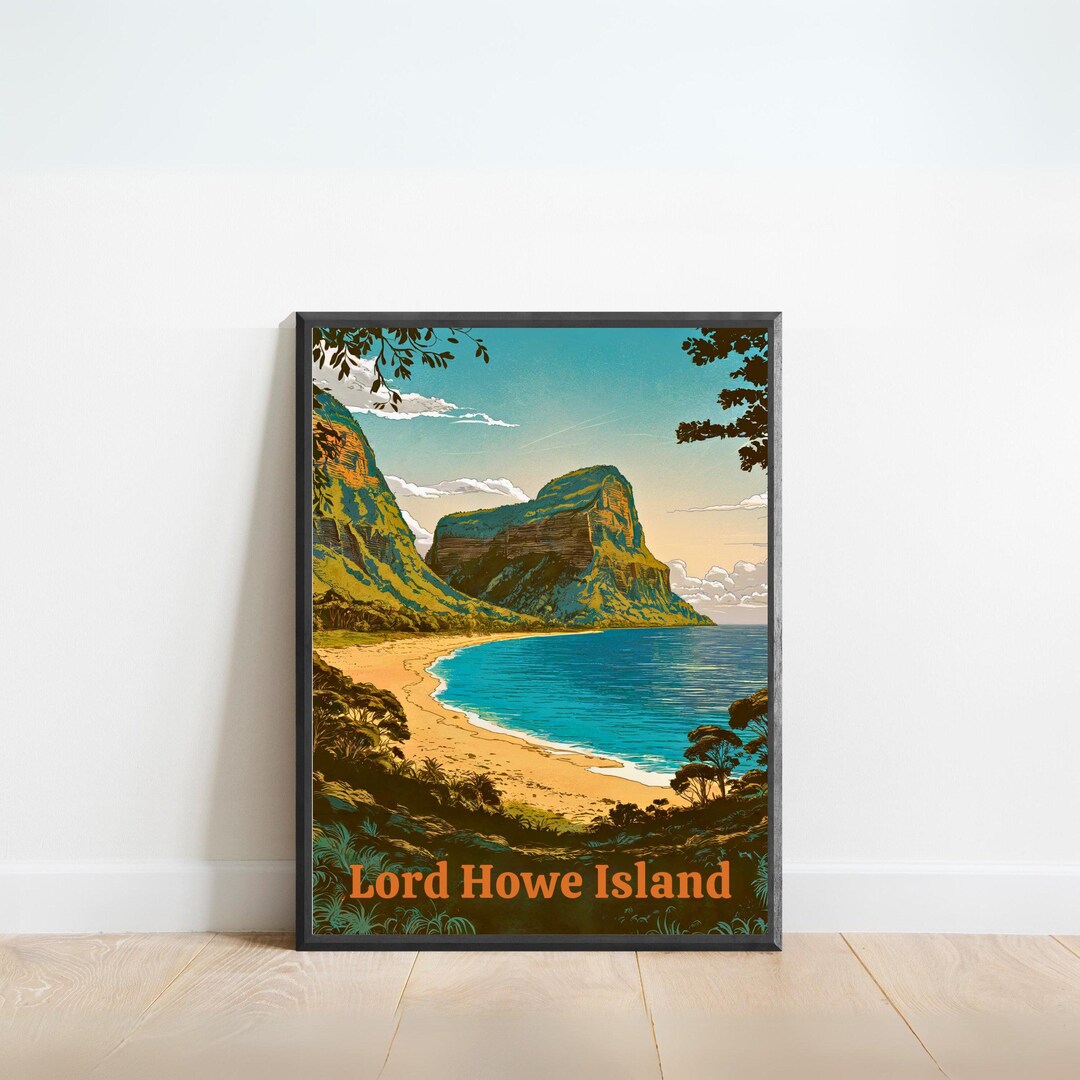 Lord Howe Island Vintage Travel Poster - Lord Howe Print, Australia ...