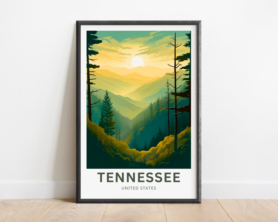 Tennessee Travel Print - Tennessee Poster, United States Wall Art ...
