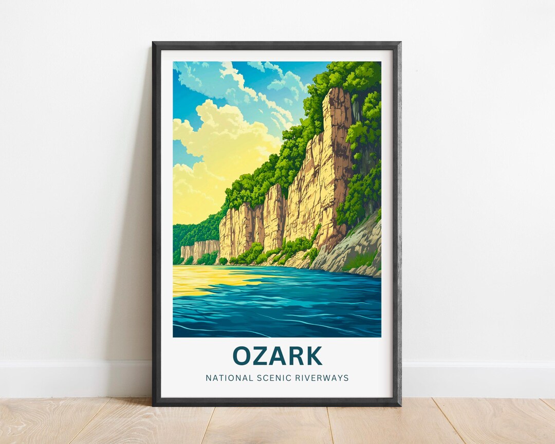 Ozark National Scenic Riverways Travel Print - Ozark River Poster ...