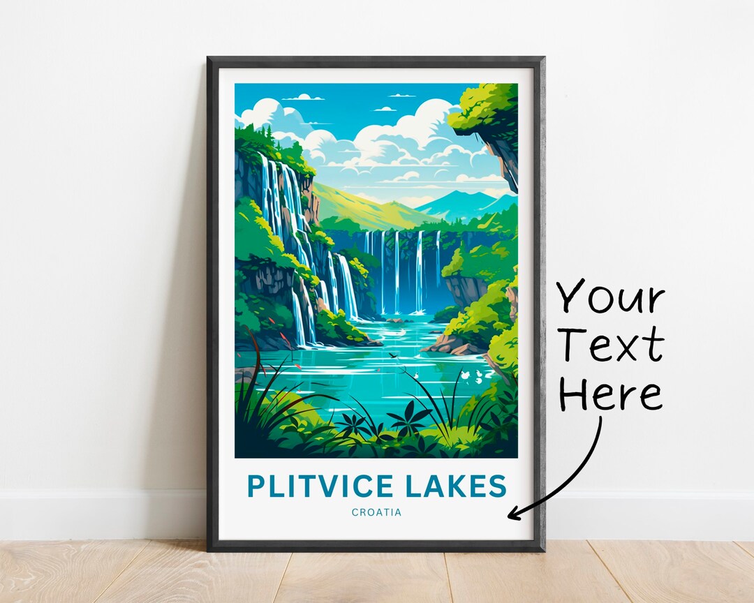 Personalized Plitvice Lake Travel Print Plitvice Lake Poster, Croatia ...