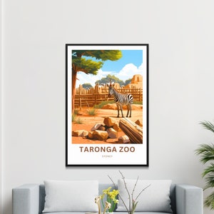 Taronga Zoo Travel Print - Taronga Zoo Poster, Sydney Wall Art, Framed ...