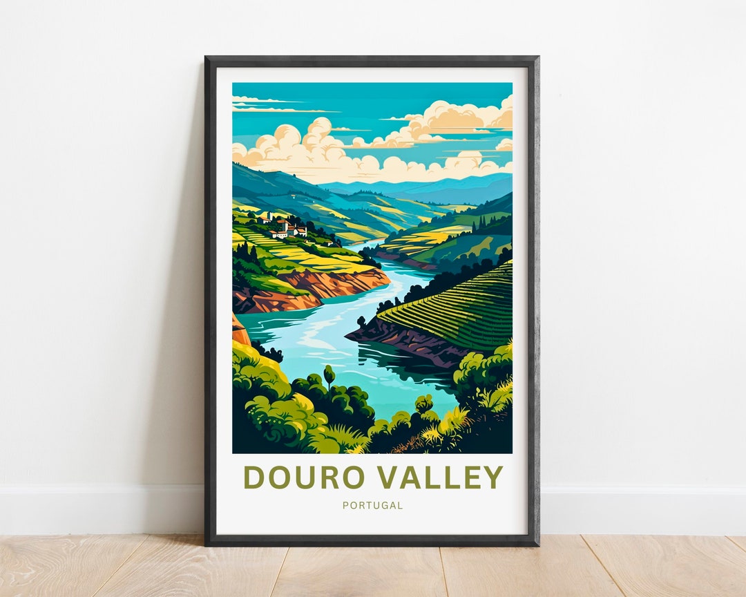 Douro Valley Travel Print - Douro Valley Poster, Portugal Wall Art ...