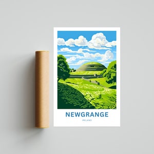 Newgrange Travel Print - Newgrange Poster, Ireland Wall Art, Framed ...