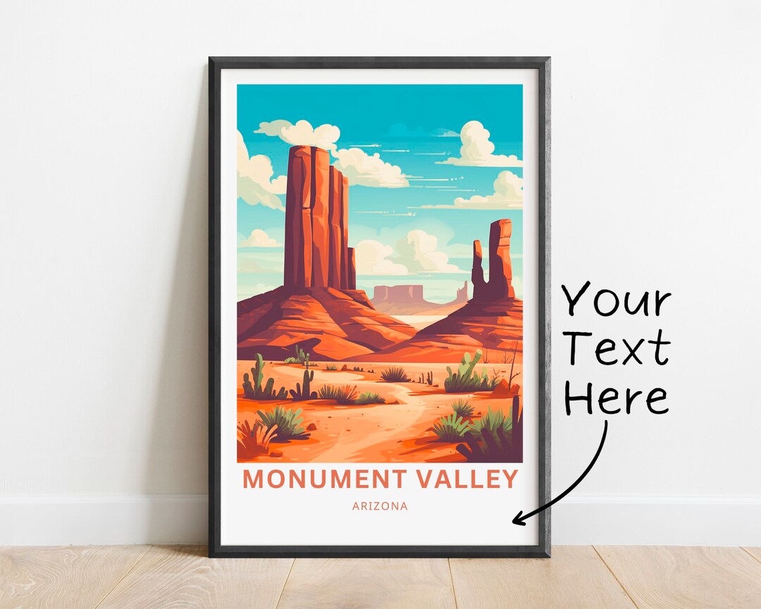 Personalized Monument Valley Travel Print Monument Valley Poster ...