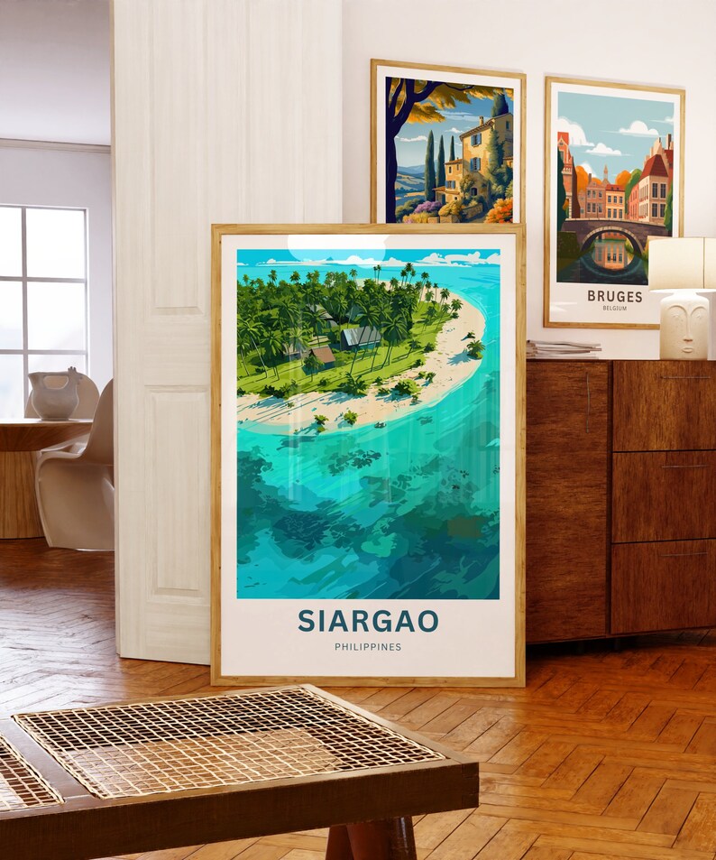 Siargao Travel Print - Siargao Poster, Philippines Wall Art, Framed ...