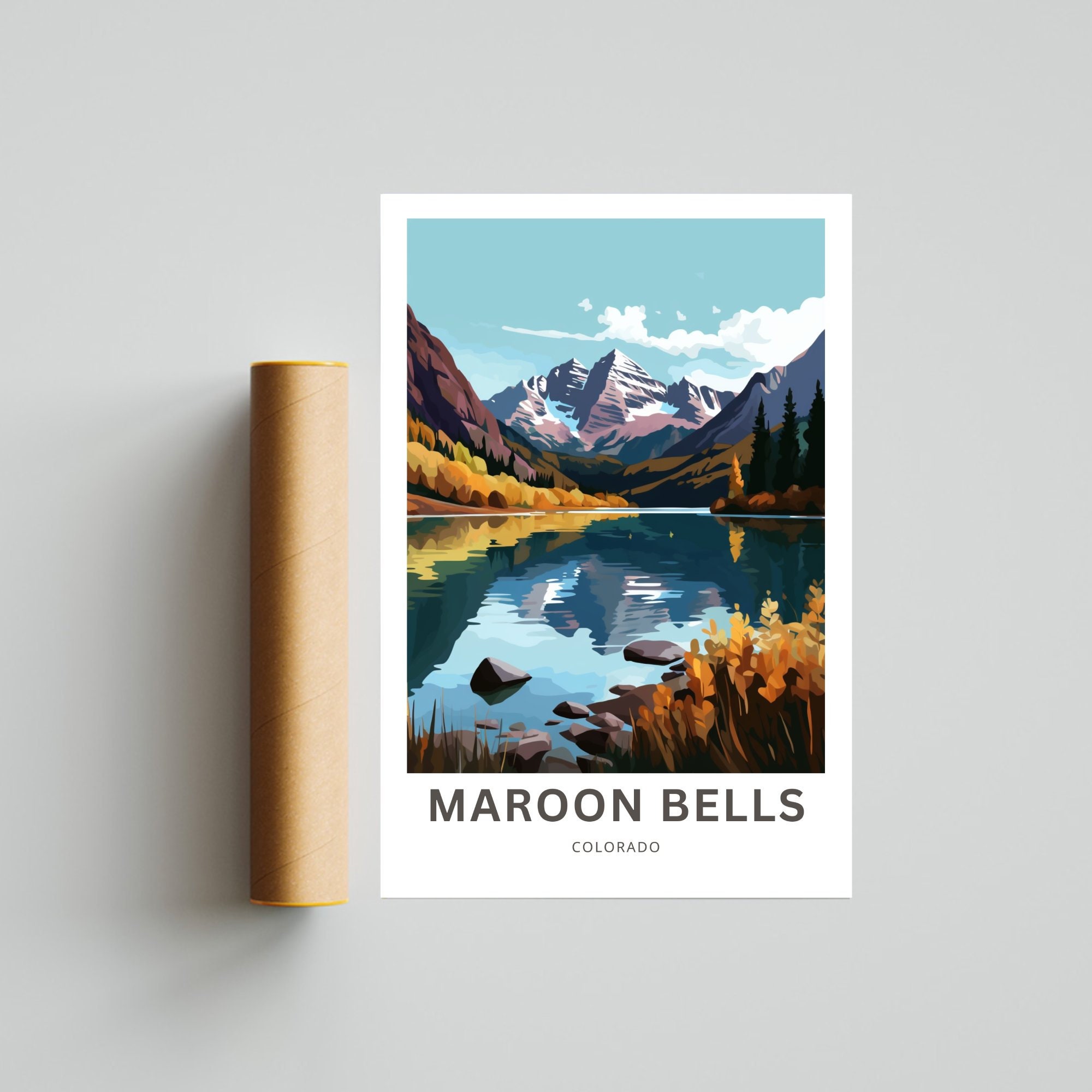 Personalized Maroon Bells Travel Print Maroon Bells Poster - Etsy