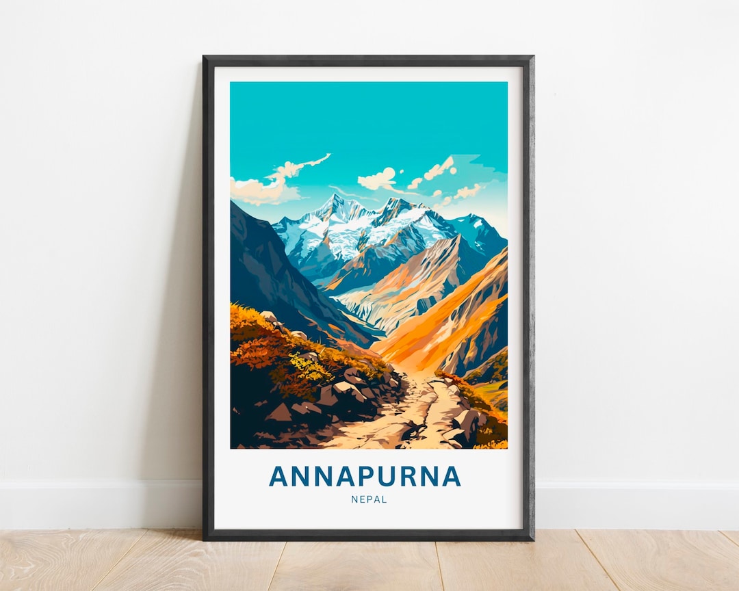 Annapurna Nepal Print: Himalayan Mountain Wall Art - Etsy