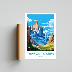 Personalized Trango Towers Travel Print Trango Towers Poster, Pakistan ...