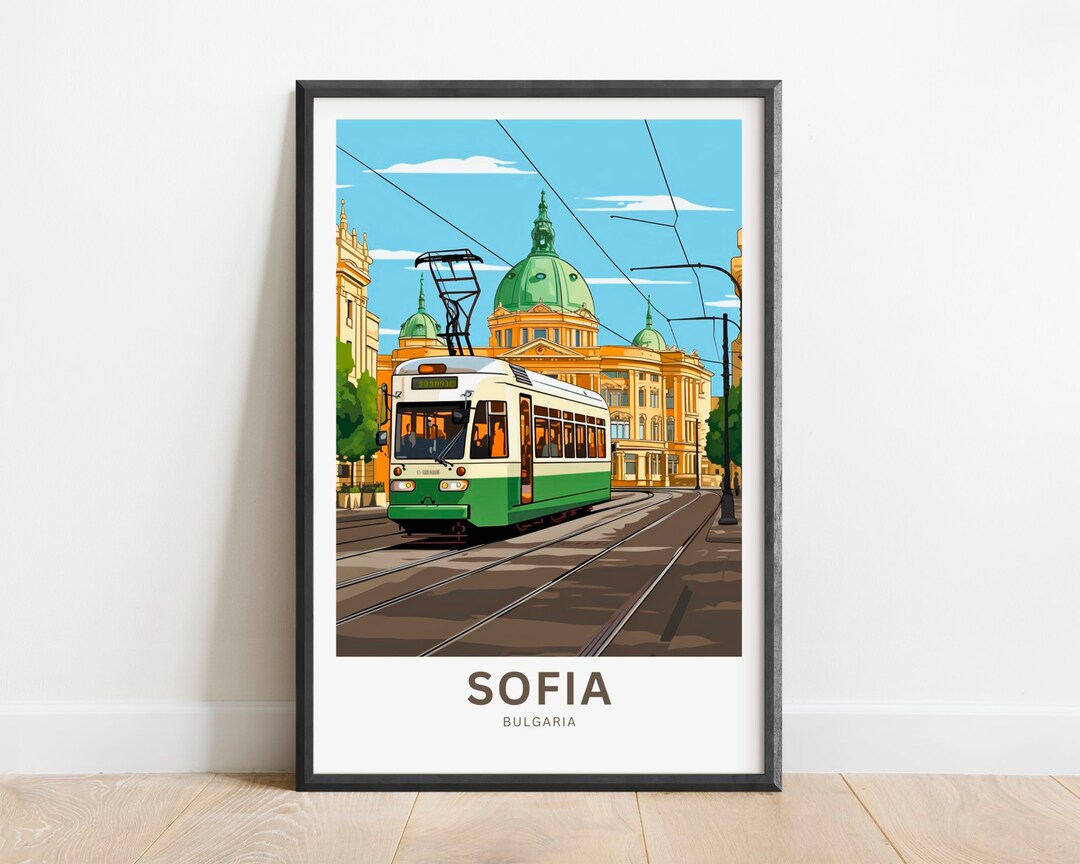 Sofia Travel Print - Sofia Poster, Bulgaria Wall Art, Framed Present, Gift Bulgaria Present - Etsy