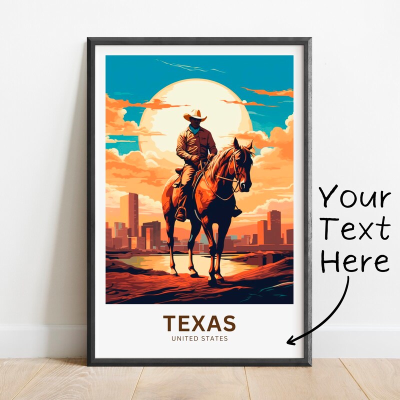 Texas Poster - Etsy