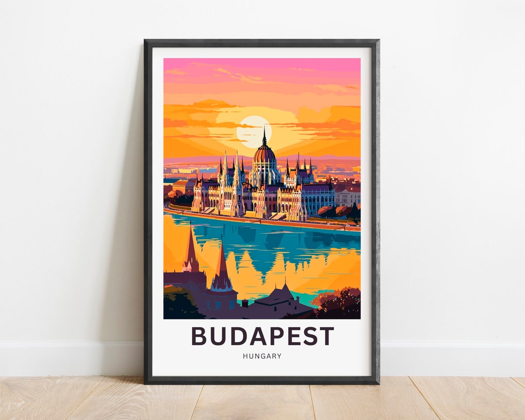Budapest Travel Print - Budapest Poster, Hungary Wall Art, Framed ...