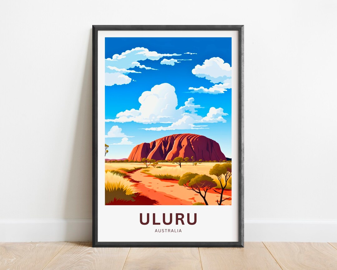 Uluru Travel Print - Uluru Poster, Ayers Rock Print, Australia Wall Art ...