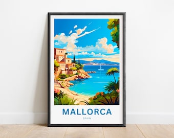 Mallorca Poster Majorca Print Spain Art Print - Etsy