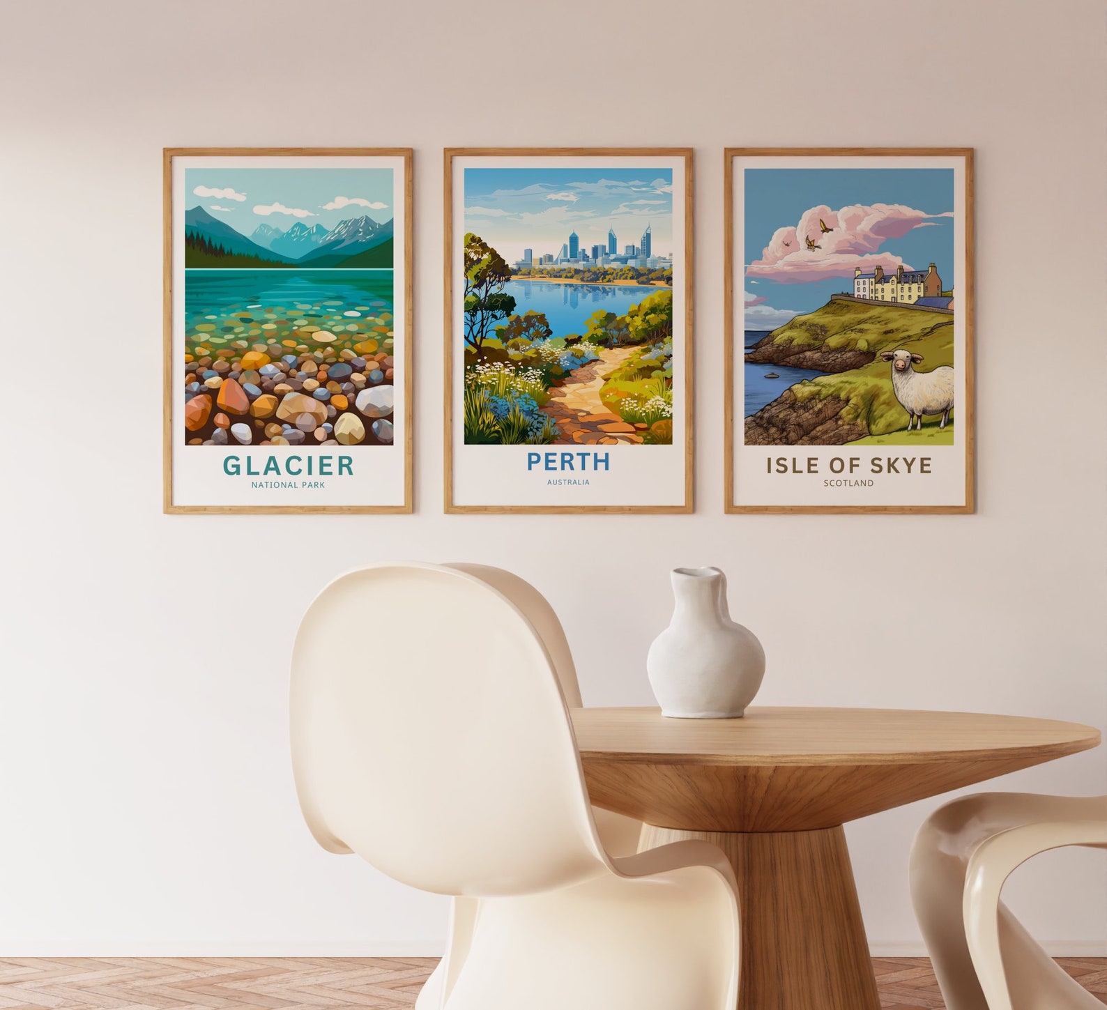 Perth Travel Print - Perth Poster, Australia Wall Art, Framed Present ...