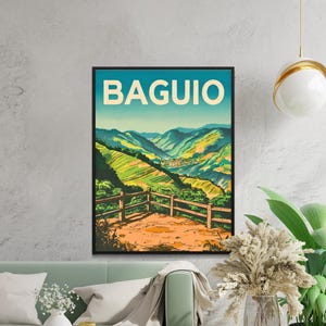 Baguio City Vintage Travel Poster Baguio City Print, Philippines Wall ...