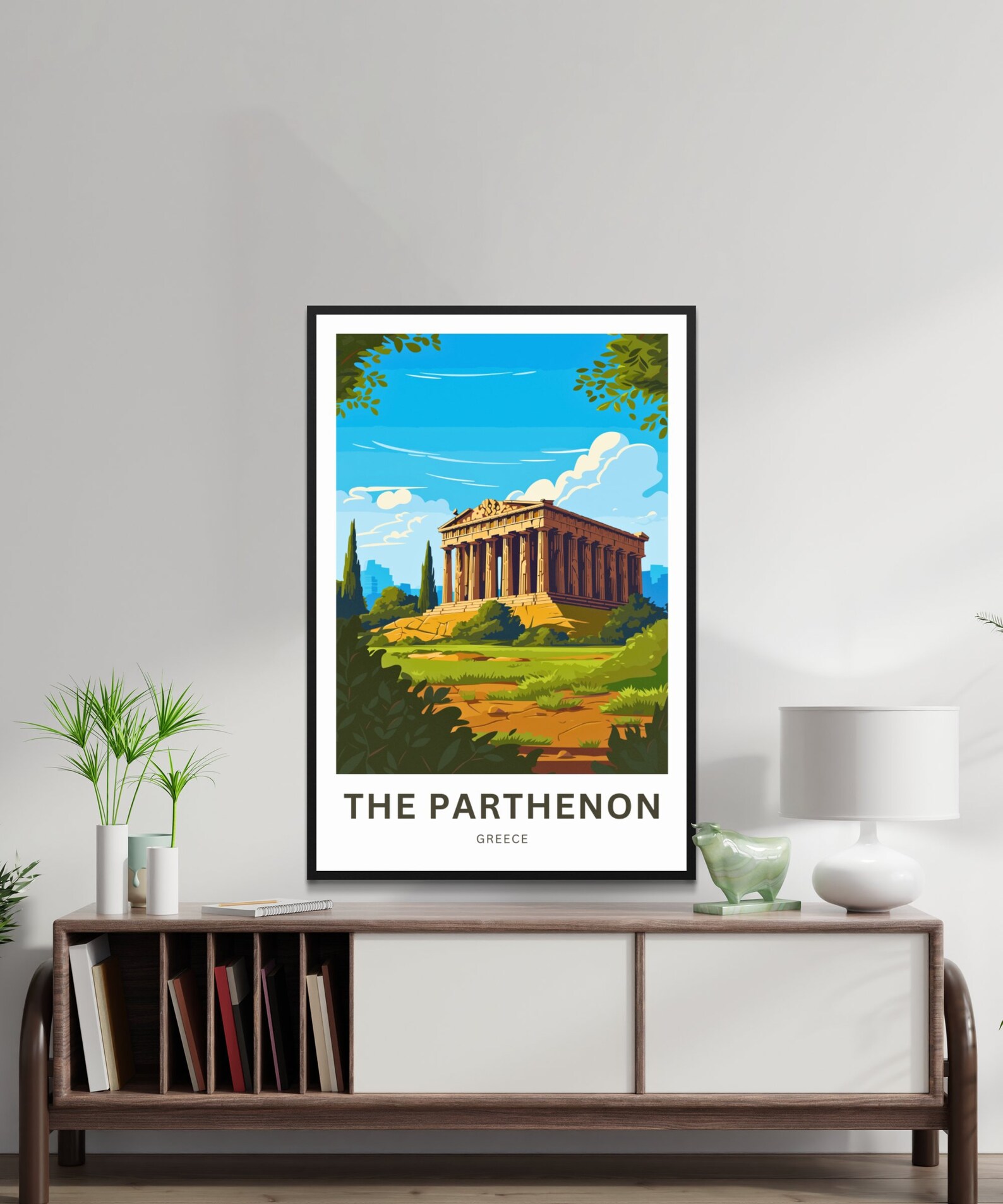 Parthenon Travel Print - Parthenon Poster, Greece Wall Art, Framed ...