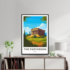 Parthenon Travel Print - Parthenon Poster, Greece Wall Art, Framed ...
