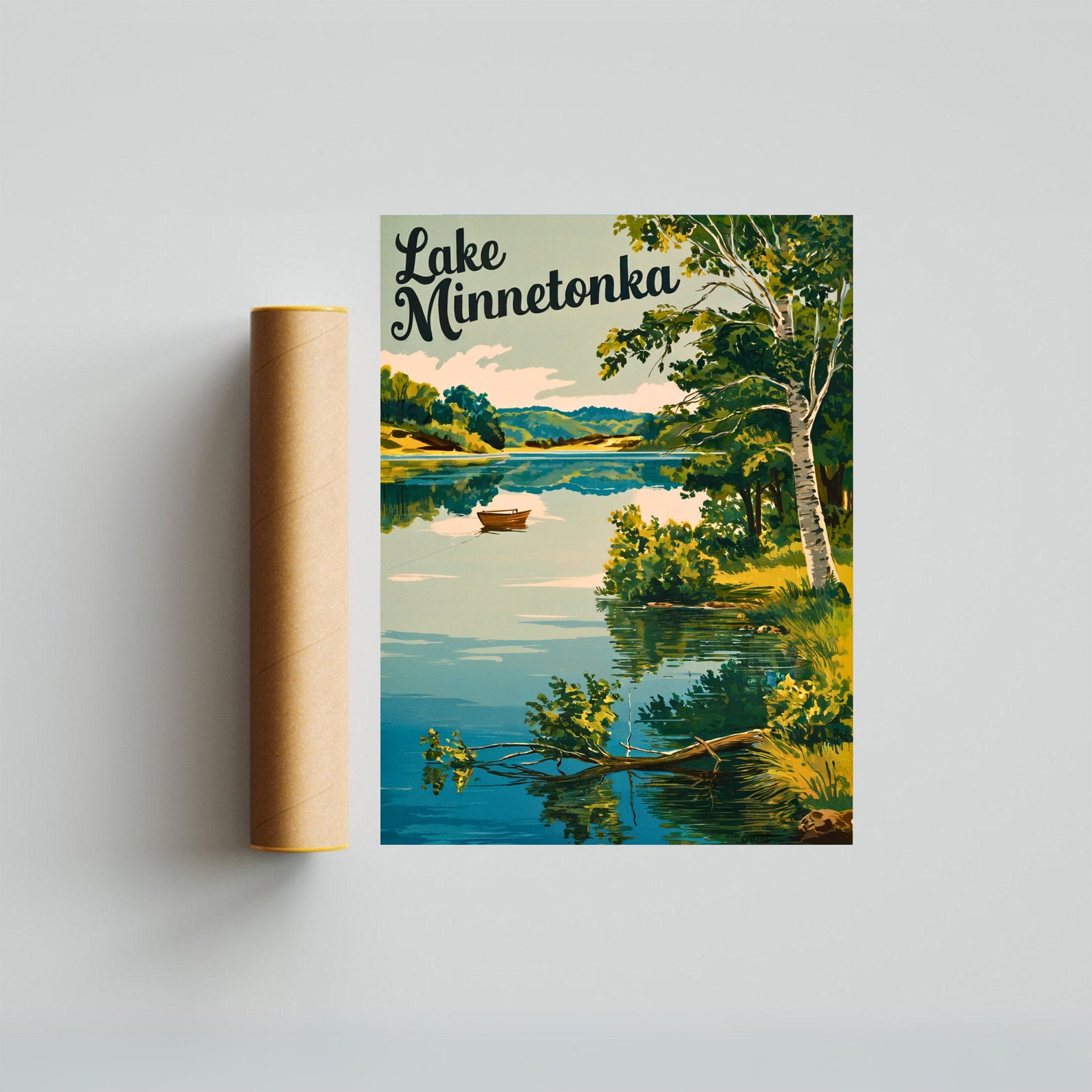 Lake Minnetonka Vintage Travel Poster - Lake Minnetonka Print ...