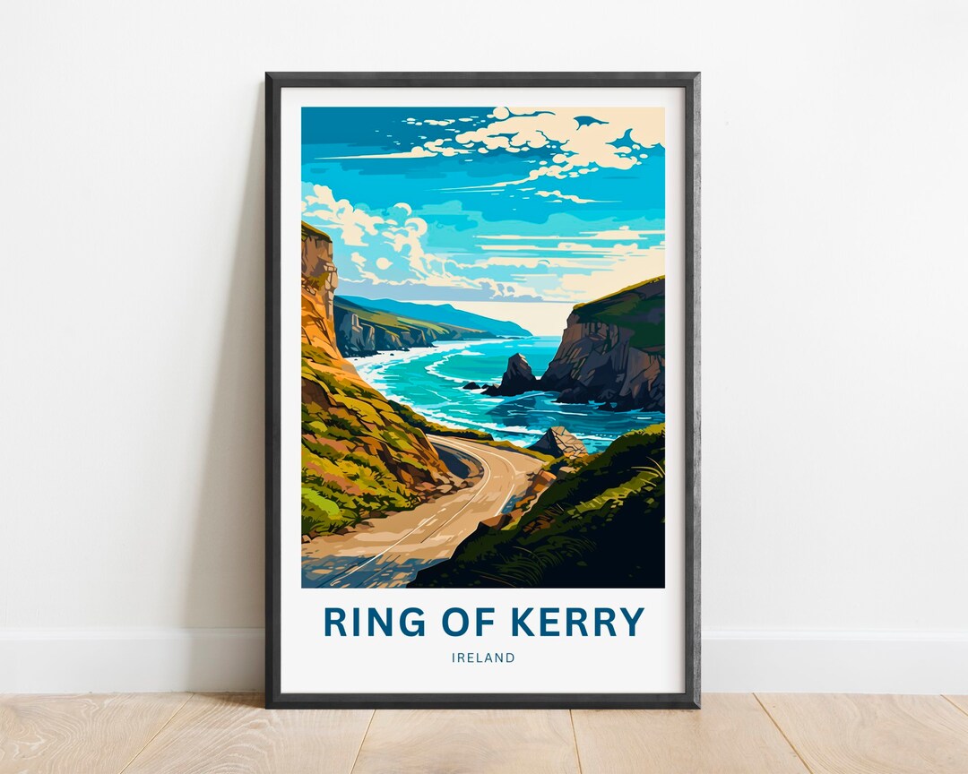 Ring of Kerry Travel Print - Ring of Kerry Poster, Ireland Wall Art ...