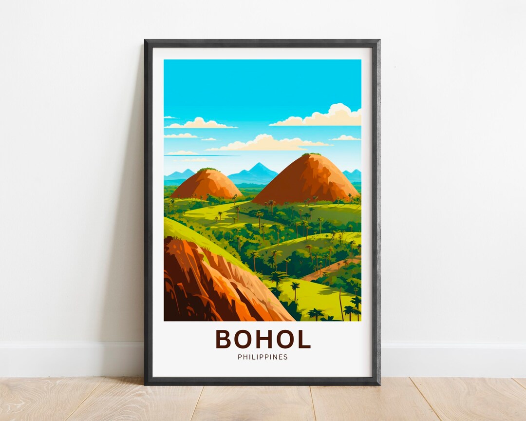 Bohol Travel Print - Bohol Poster, Philippines Wall Art, Framed Present ...