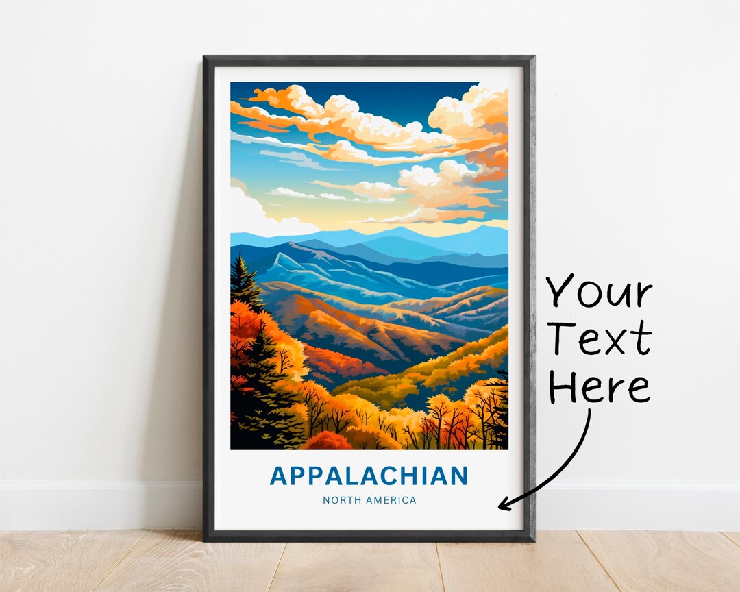 Personalized Appalachian Mountains Print - Appalachian Poster, North ...