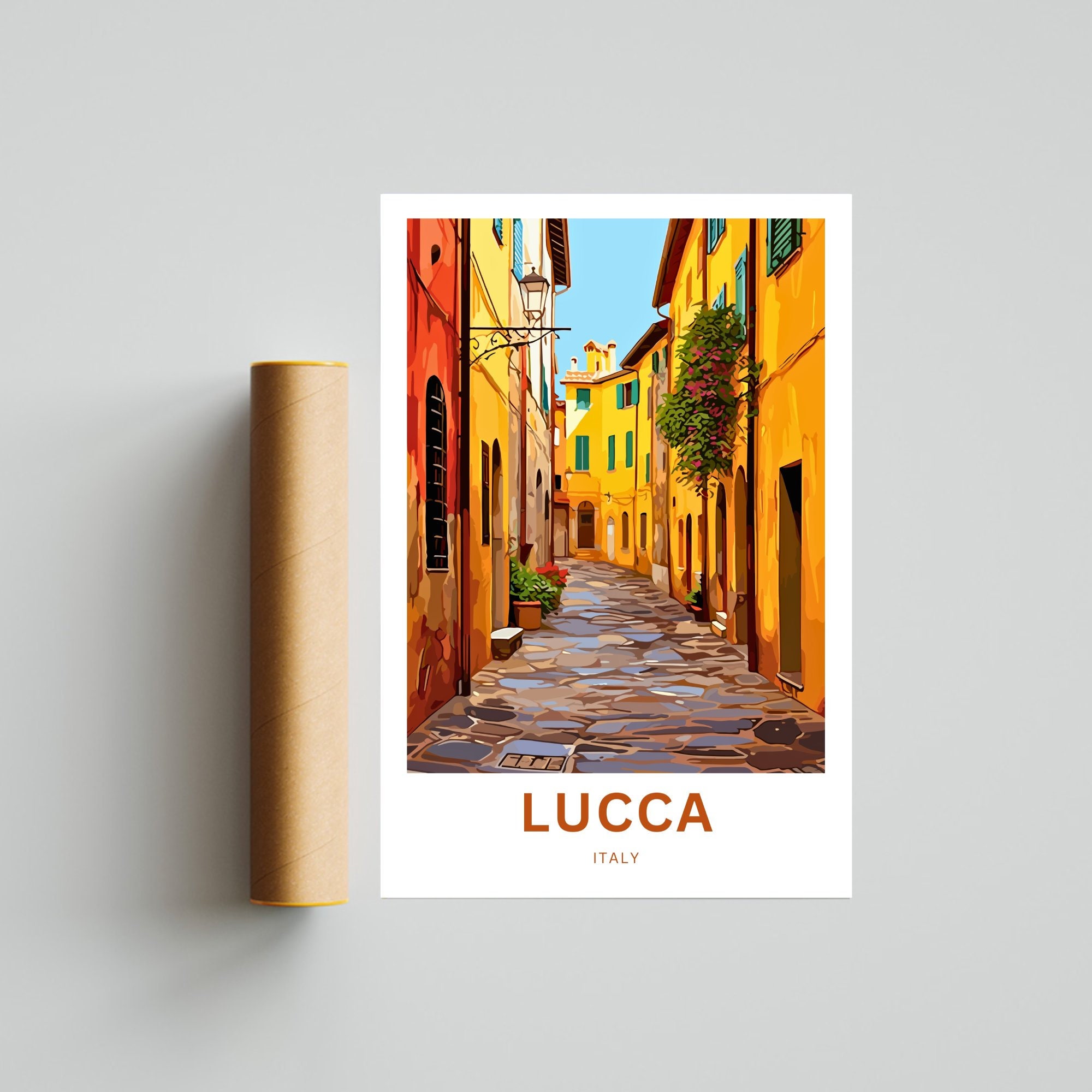 Personalized Lucca Travel Print Lucca Poster, Tuscany Italy Wall Art ...