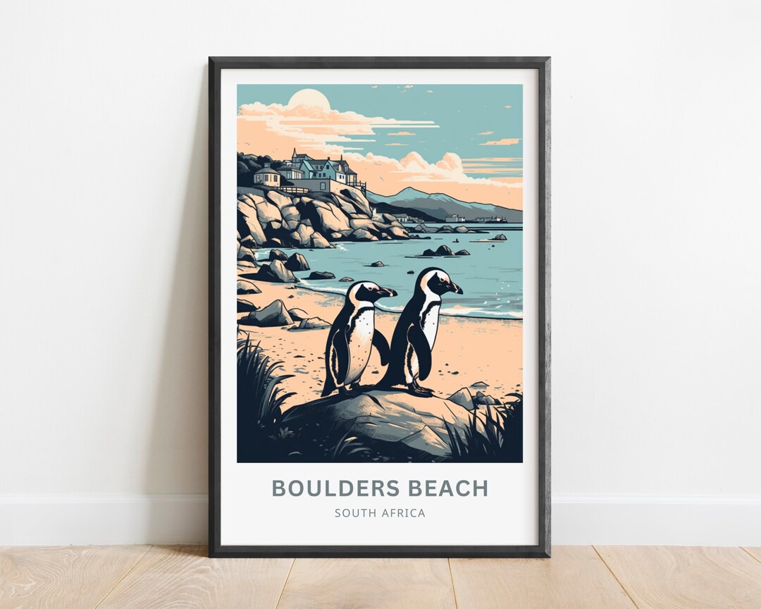 African Penguin Wall Art Print - Boulders Beach, South Africa - Etsy