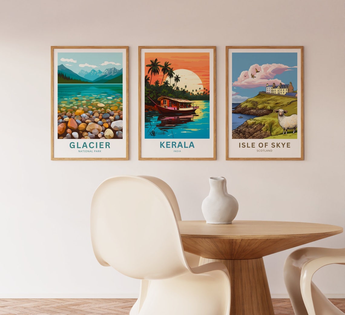 Kerala Travel Print - Kerala Poster, India Wall Art, Framed Present ...