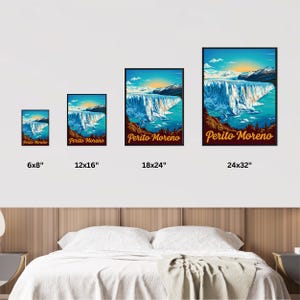 Perito Moreno Glacier Vintage Travel Poster - Perito Moreno Glacier ...