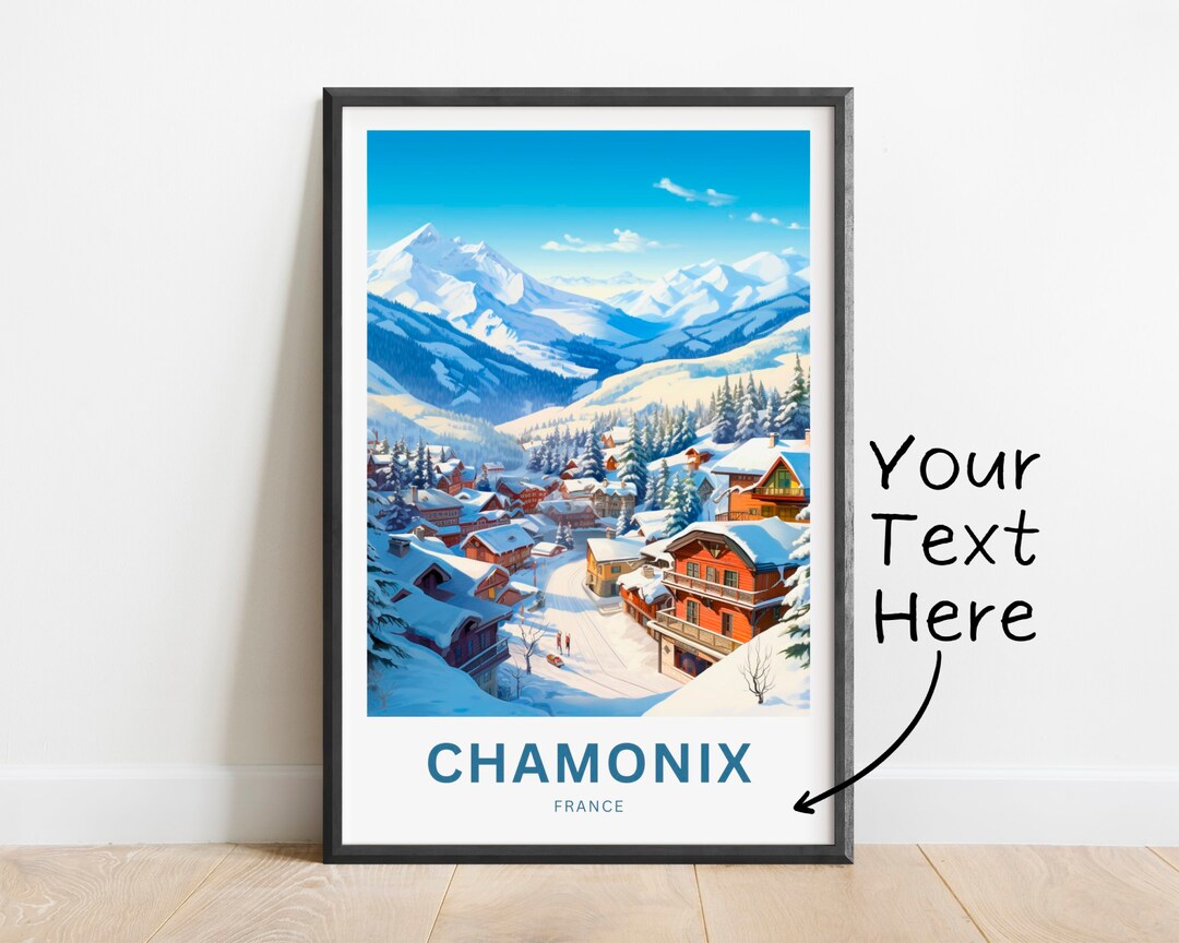 Personalized Chamonix Travel Print Chamonix Poster, France Wall Art ...