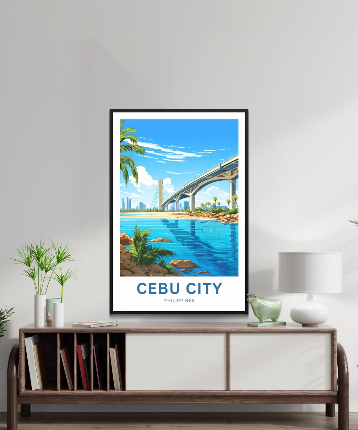 Personalized Cebu City Travel Print - Cebu City Poster, Philippines ...