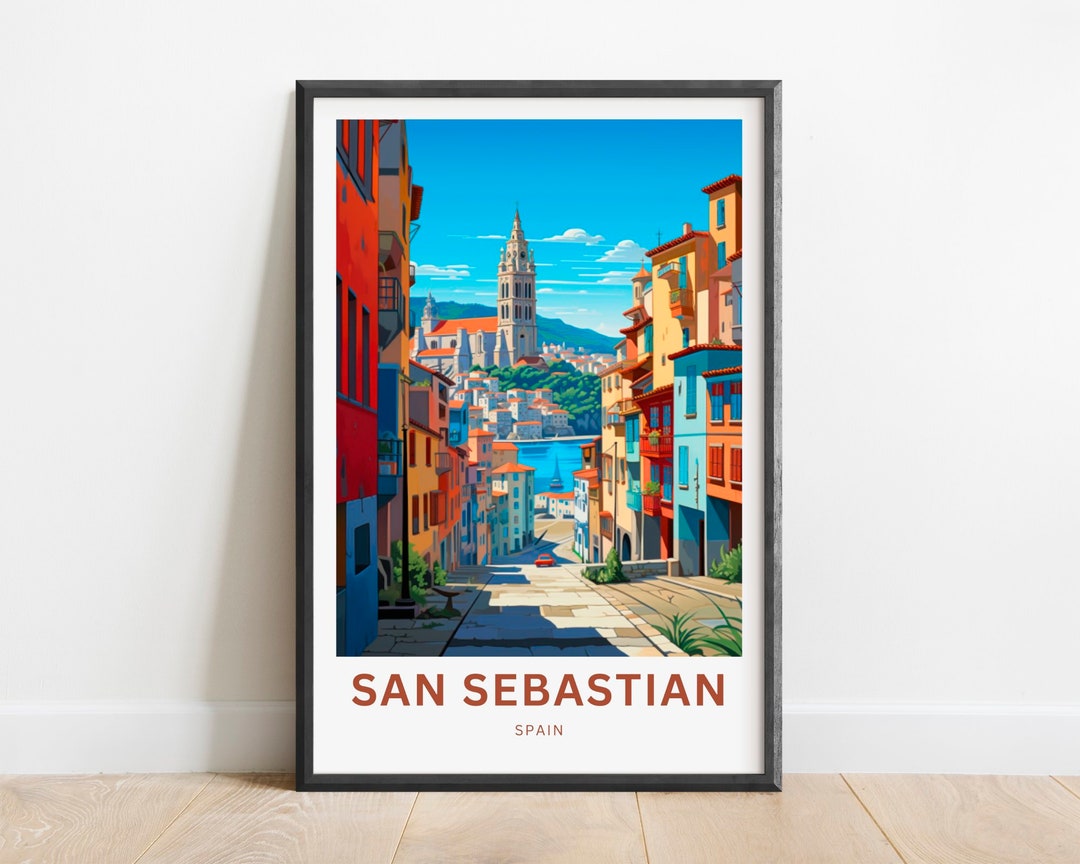 San Sebastian Print - San Sebastian Poster, Spain Wall Art, Framed ...