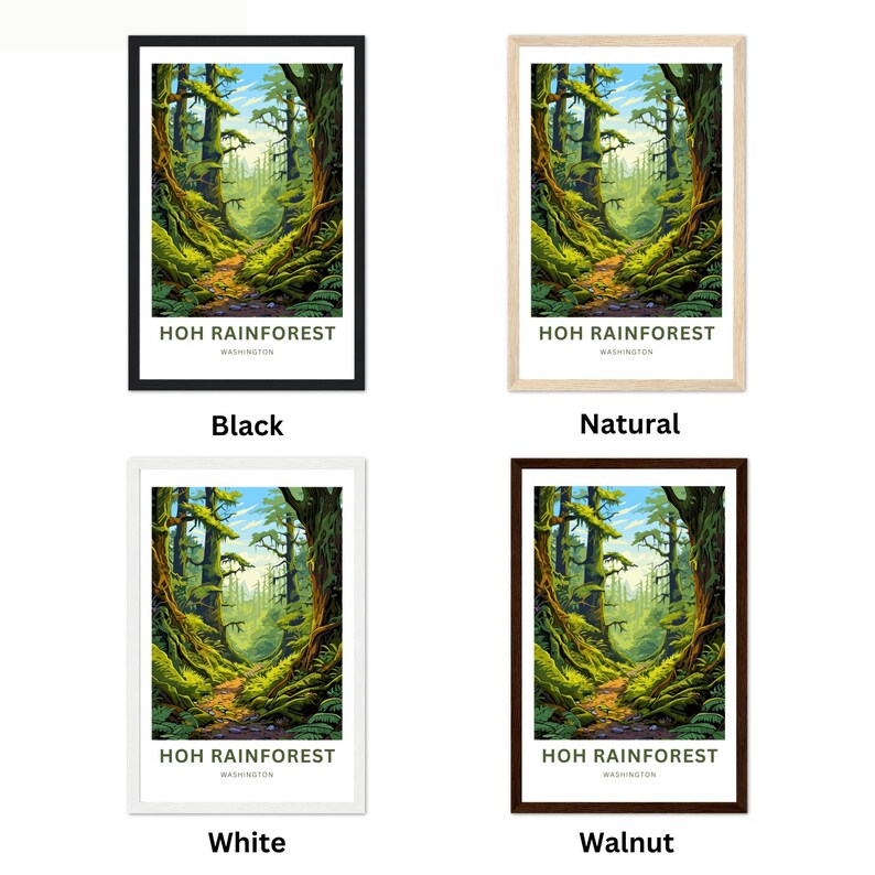 Personalized Hoh Rainforest Travel Print Hoh Rainforest Poster, Olympic ...