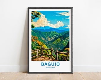 Baguio Philippines Poster Travel Art Wall Print Asian Decor AJT228 - Etsy