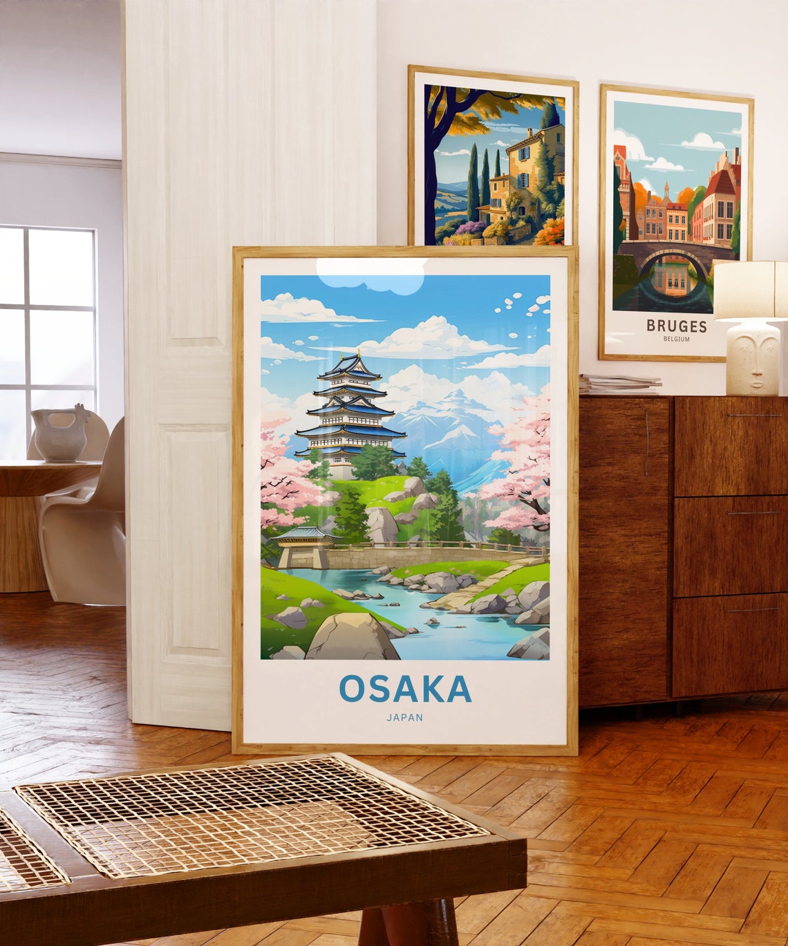 Osaka Travel Print Osaka Poster Japan Wall Art Framed - Etsy