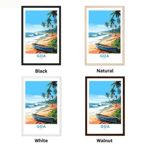 Personalized Goa Travel Print - Goa Poster, India Wall Art, Framed ...