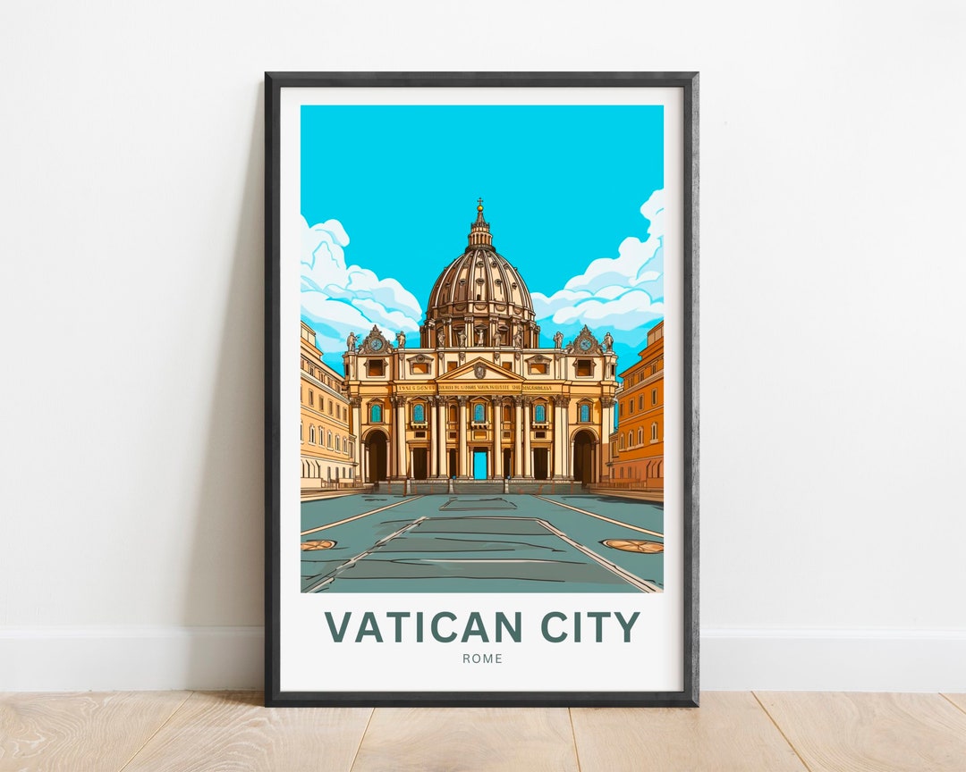 Vatican Travel Print - Vatican , Rome Italy Poster, Street, City, Rome ...