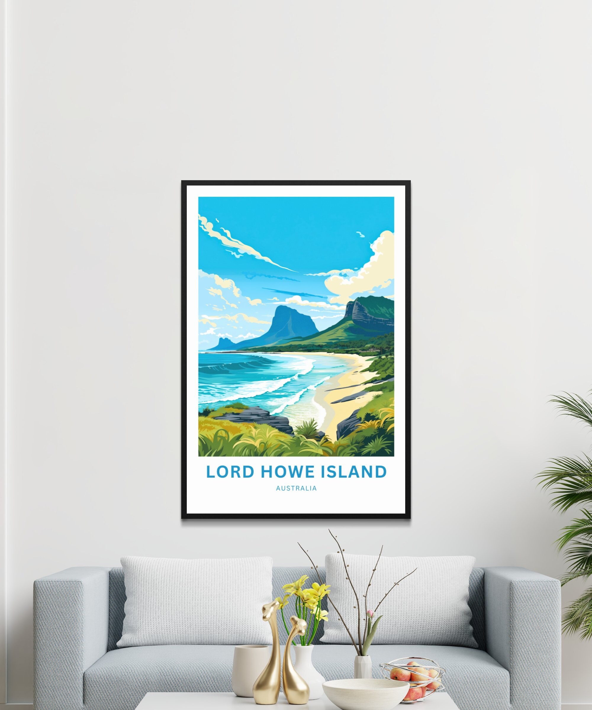 Lord Howe Island Travel Print - Lord Howe Island Poster, Australia Wall ...