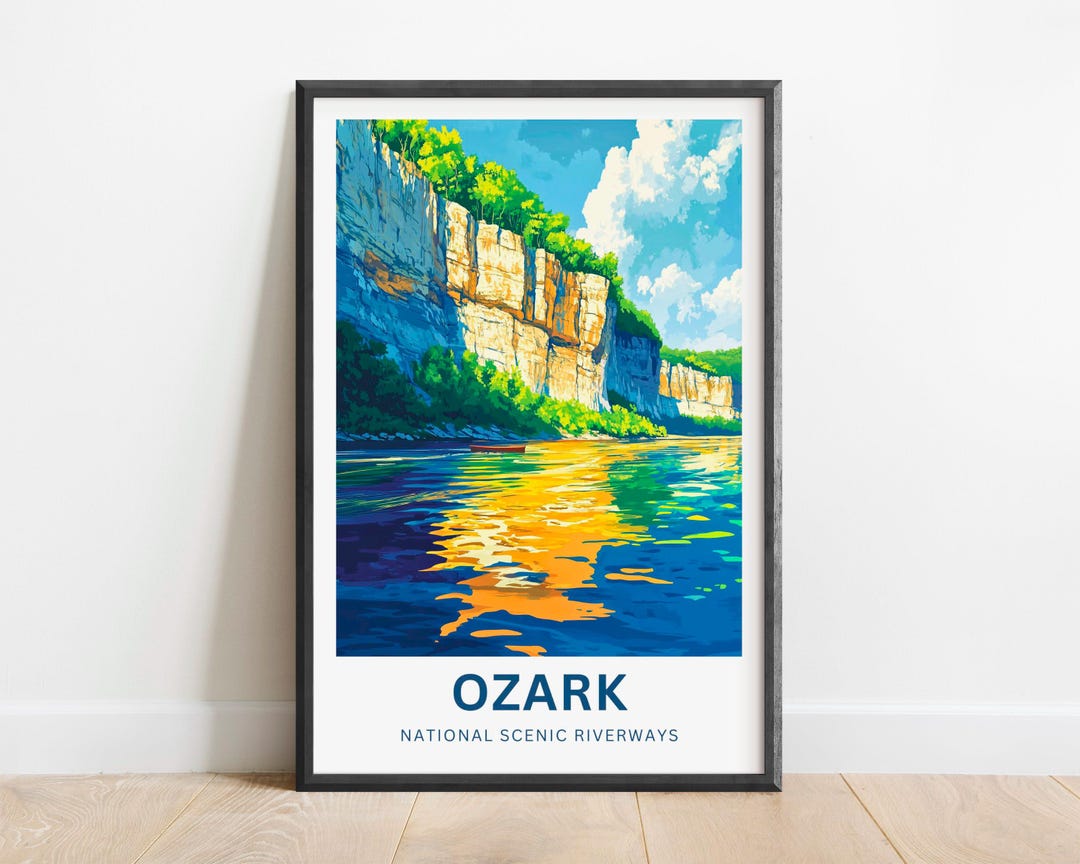 Ozark National Scenic Riverways Travel Print - Ozark River Poster ...