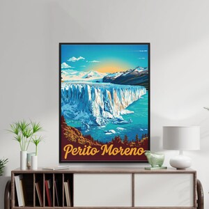 Perito Moreno Glacier Vintage Travel Poster - Perito Moreno Glacier ...