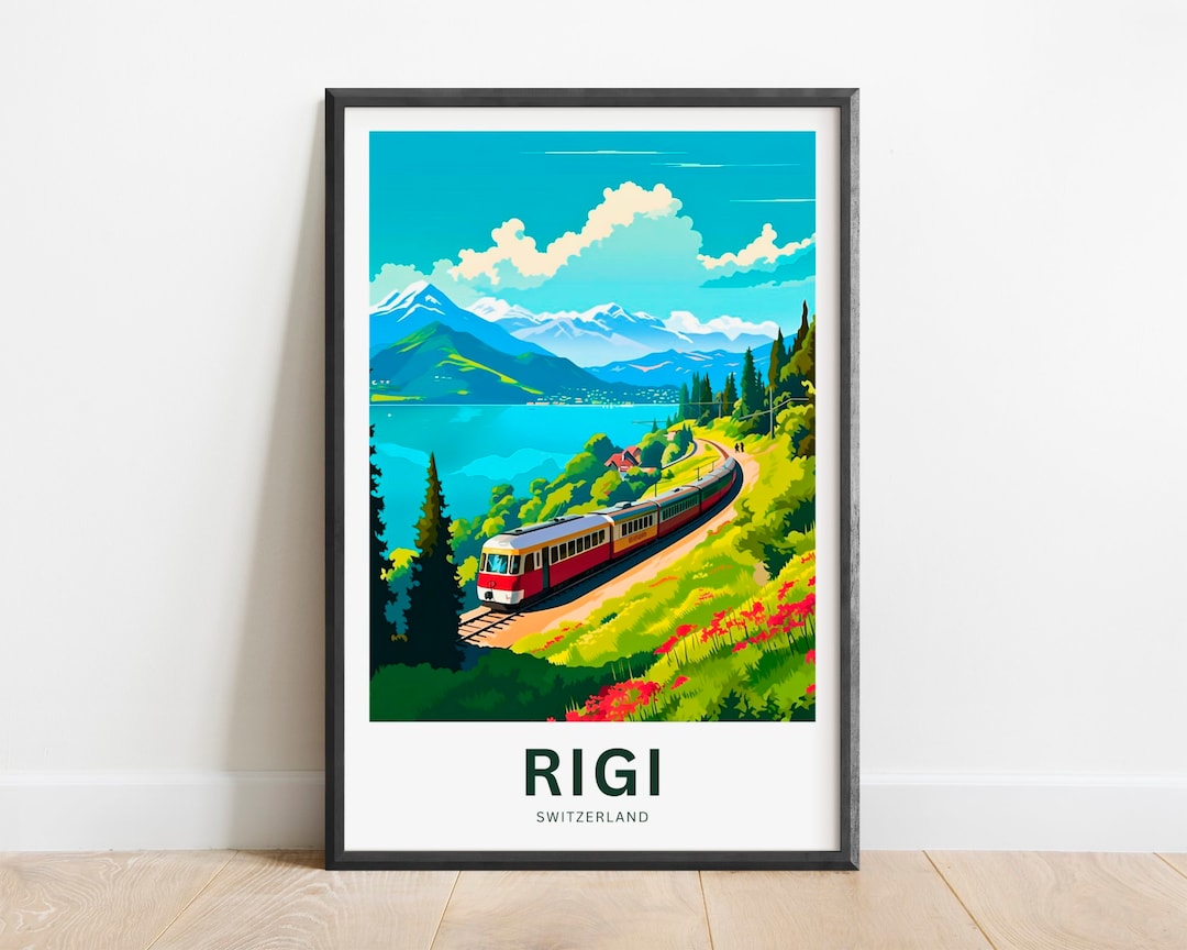 Rigi Travel Print - Rigi Poster, Switzerland Wall Art, Framed Present ...