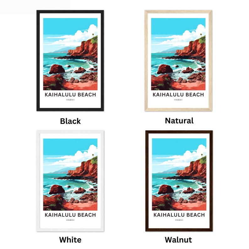 Personalized Kaihalulu Travel Print Kaihalulu Red Sand Beach Poster ...