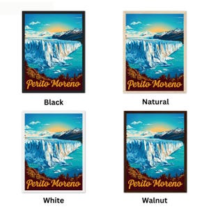 Perito Moreno Glacier Vintage Travel Poster - Perito Moreno Glacier ...