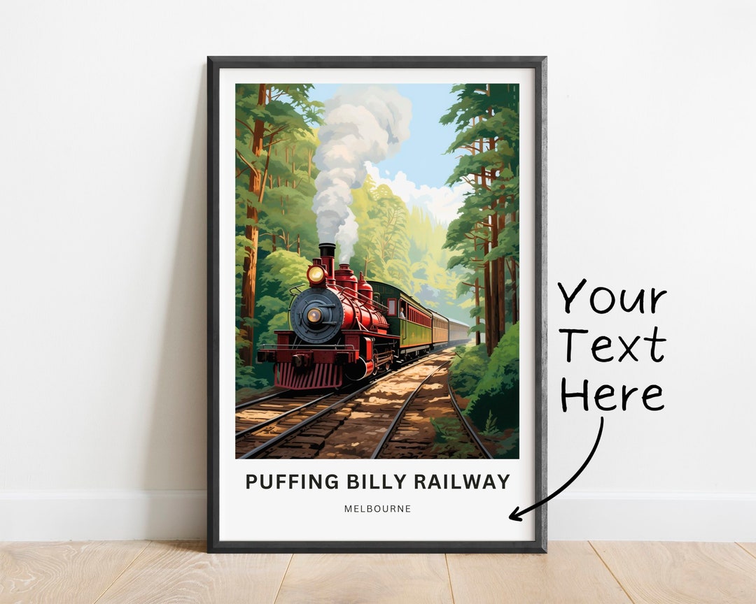 Personalized Puffing Billy Railway Travel Print - Puffing Billy Railway Poster, Melbourne Wall ...