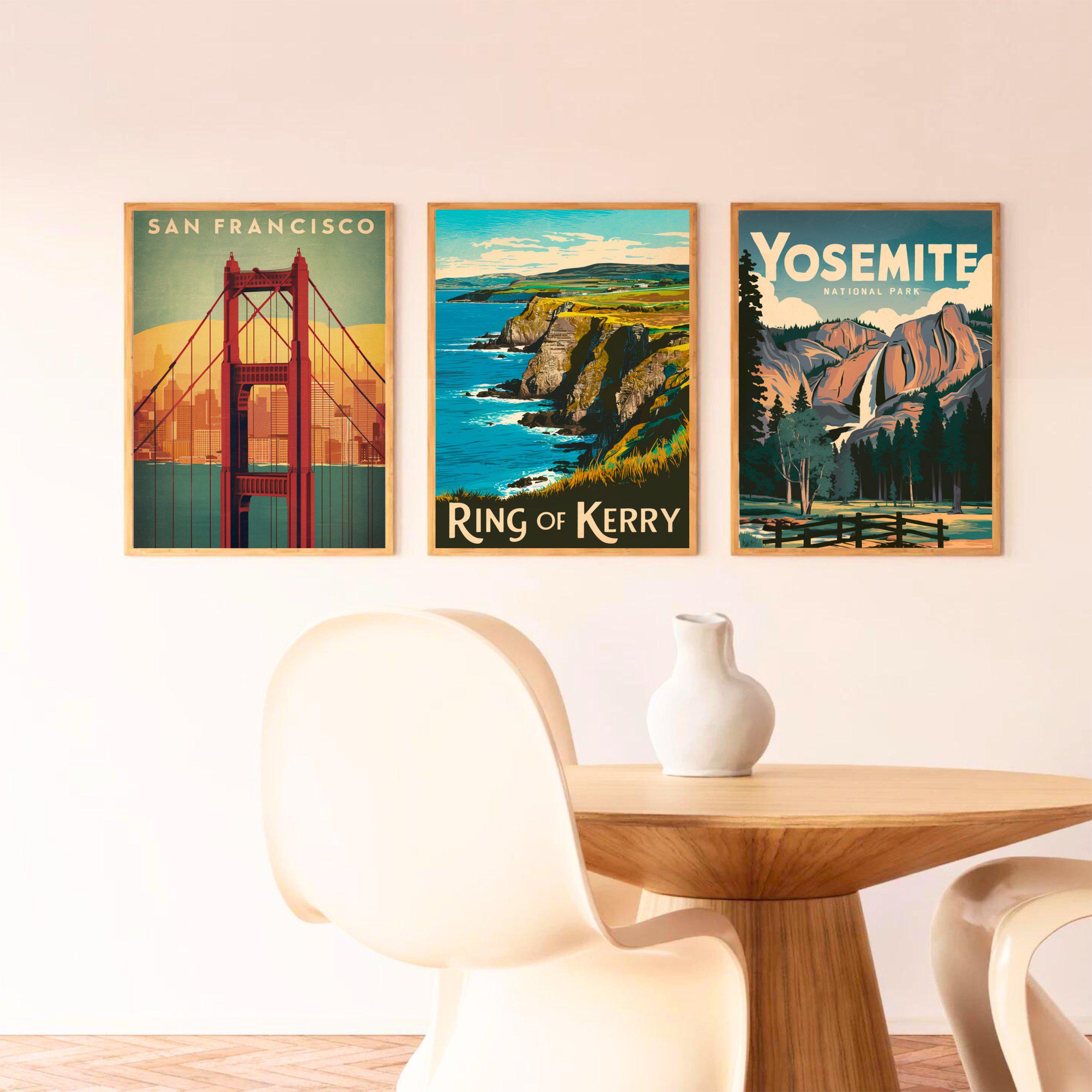 Ring of Kerry Vintage Travel Poster - Ring of Kerry Print, Ireland Wall ...