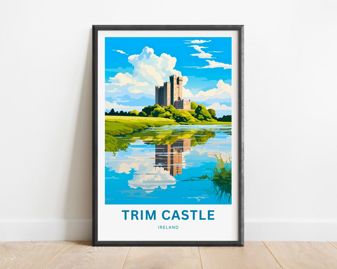 Trim Castle Travel Print - Trim Castle Poster, Ireland Wall Art, Framed ...