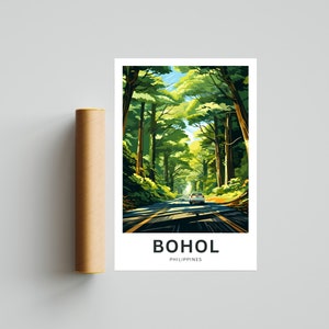 Bohol Travel Print Bohol Poster, Philippines Wall Art, Framed Present ...